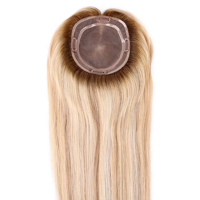 Chestnut Brown Toppers | Blonde Mono Toppers | E-LITCHI Hair