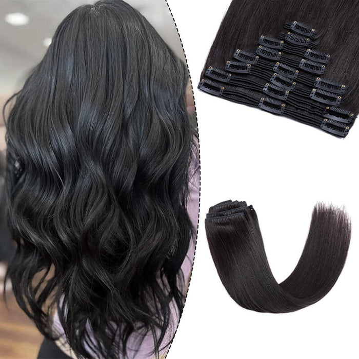 Multi Wefts Clip In Human Hair Extensions
