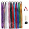 Rainbow Hair Extensions Tinsel Kit – 12 Colorful Glitter Strands