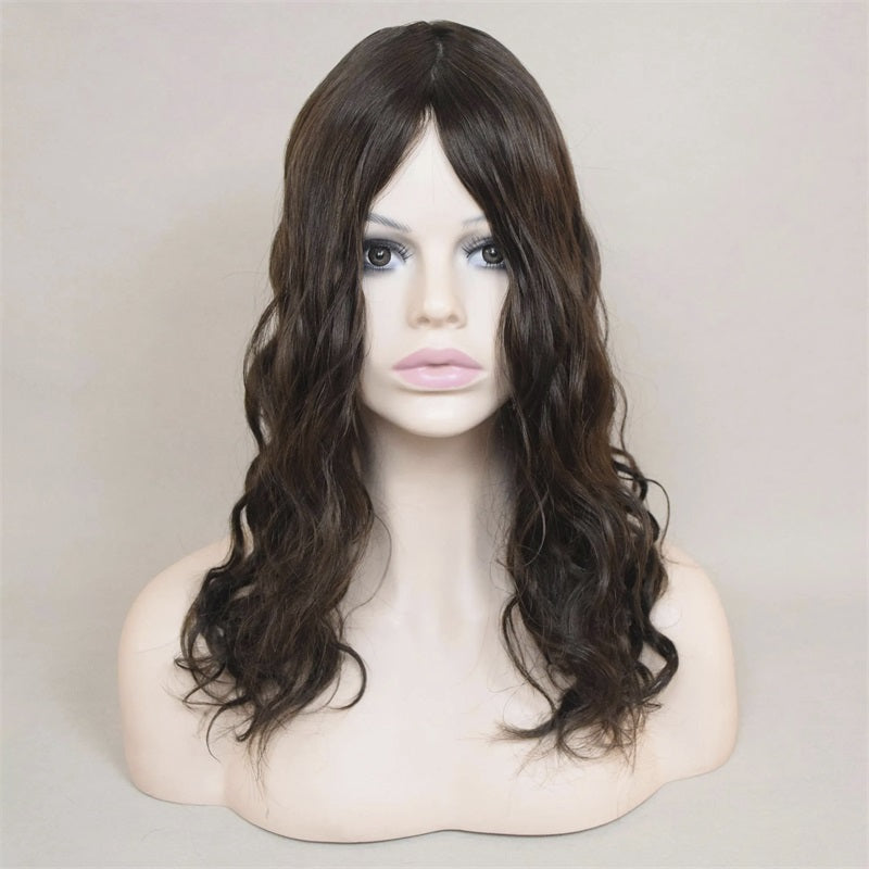 16 Inch Water Wave Silk Top Human Hair Wig | E-LITCHI Hair
