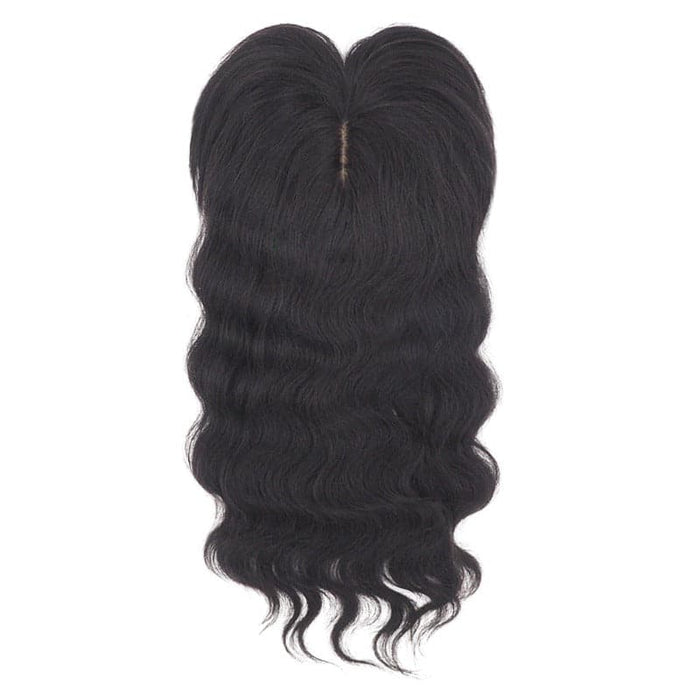 Wavy Human Hair Topper | Bangs Human Hair | E-LITCHI Hair